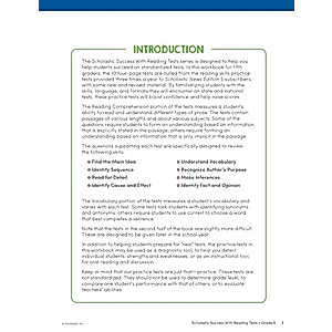 Scholastic Success with Reading Tests Grade 5 Workbook