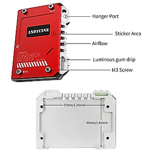 ANDYCINE Lunchbox mSATA to SATA Adapter DIY Magnalium Case for mSATA SSD T5 1TB/2TB Compatible for Atomos Ninja V,Ninja V+,Ninja Flame,Ninja Inferno,and Shogun Inferno