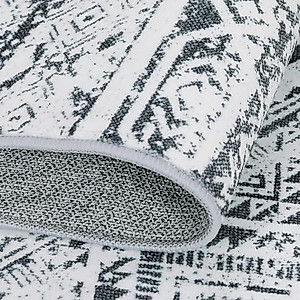 JOLENE.K Modern Area Rug 2x6 Boho Rug Hallway Rug Washable Rugs Runner Gepmetric Carpet Non-Slip Kitchen Runner Rug Distressed Rubber Backing Runners Carpet for Entryway Bedroom Laundry Room