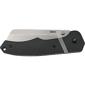 CRKT Ripsnort II EDC Folding Pocket Knife: Everyday Carry, Heavy Cleaver Style Blade, Thumb Stud Open, Liner Lock, Nylon Handle with Stainless Inlay, Deep Carry Pocket Clip 7270
