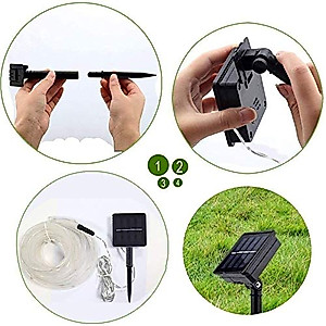 ZSMPY Fairy Lights Solar String Light, Fairy Lights 100 Lights Multicolor 8-Modes 10m Christmas Lights for Patio, Garden, Home, Wedding, Pathway, Party