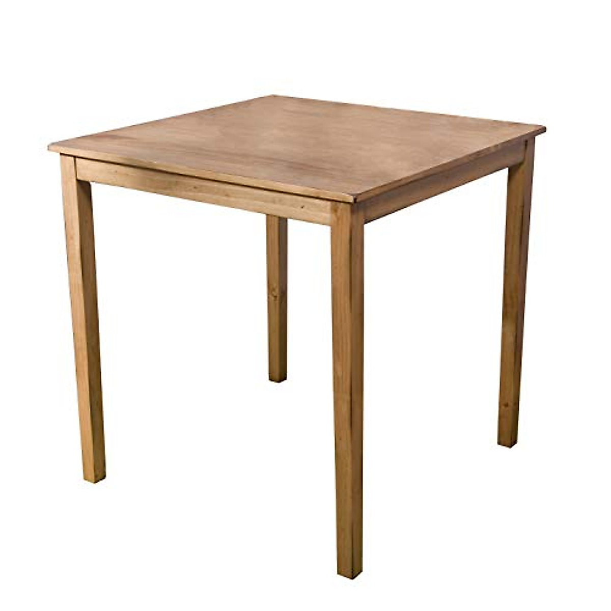 Target Marketing Systems Counter Height Belfast Table with Apron Trimmed Edges and Shaker Shaped Legs, Rustic Oak