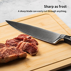 Alata Chef Knife, 8 Inch Razor-Sharp High Carbon Stainless Steel Sharp Kitchen Knife with Ergonomic Handle