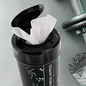 Wipex Fitness Equipment Wipes - Use as Gym Wipes for Equipment, Yoga Mat Cleaner, Peloton & Exercise Machine Wipes, All-Purpose Cleaning with Vinegar, Lemongrass & Eucalyptus, 75 Count (Pack of 12)