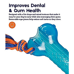 Petstages Orka Bone Royal Blue Treat-Dispensing Dog Chew Toy