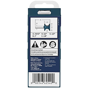 Bosch 84432MC 19/32 In. x 1/2 In. Carbide-Tipped Bullnose Router Bit