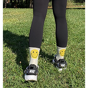 holawit Happy Face Fun Design Positive Smile Back Point Quarter Socks 4P Set