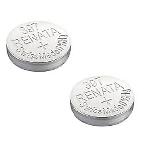 Renata 397 SR726SW Batteries - 1.55V Silver Oxide 397 Watch Battery (2 Count)