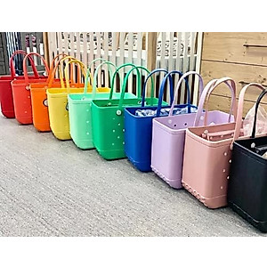 YNGCHNG Rubber Beach Bag With Swim Wet Bag,Waterproof Sandproof Washable Durable Open Tote Bag Travel Bag for Beach Outdoor (White, Large)