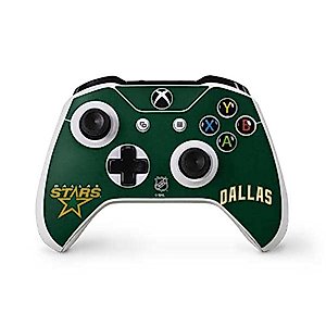 Skinit Decal Gaming Skin Compatible with Xbox One S Controller - Officially Licensed NHL Dallas Stars Distressed Design