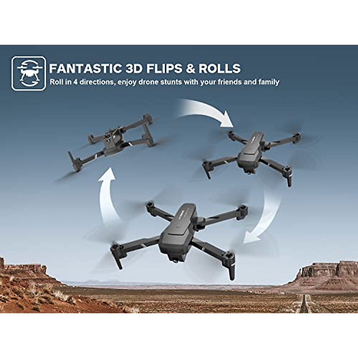 NEHEME Drones with Camera for Adults, NH760 1080P FPV Drone for Kids Beginners, Foldable WIFI RC Quadcopter with 2 Batteries for 32 Min Flight, Carrying Case, Altitude Hold, Toys Gifts for Boys Girls