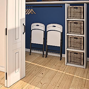 CoscoProducts COSCO Solid Resin Folding Chair, 4-Pack, White