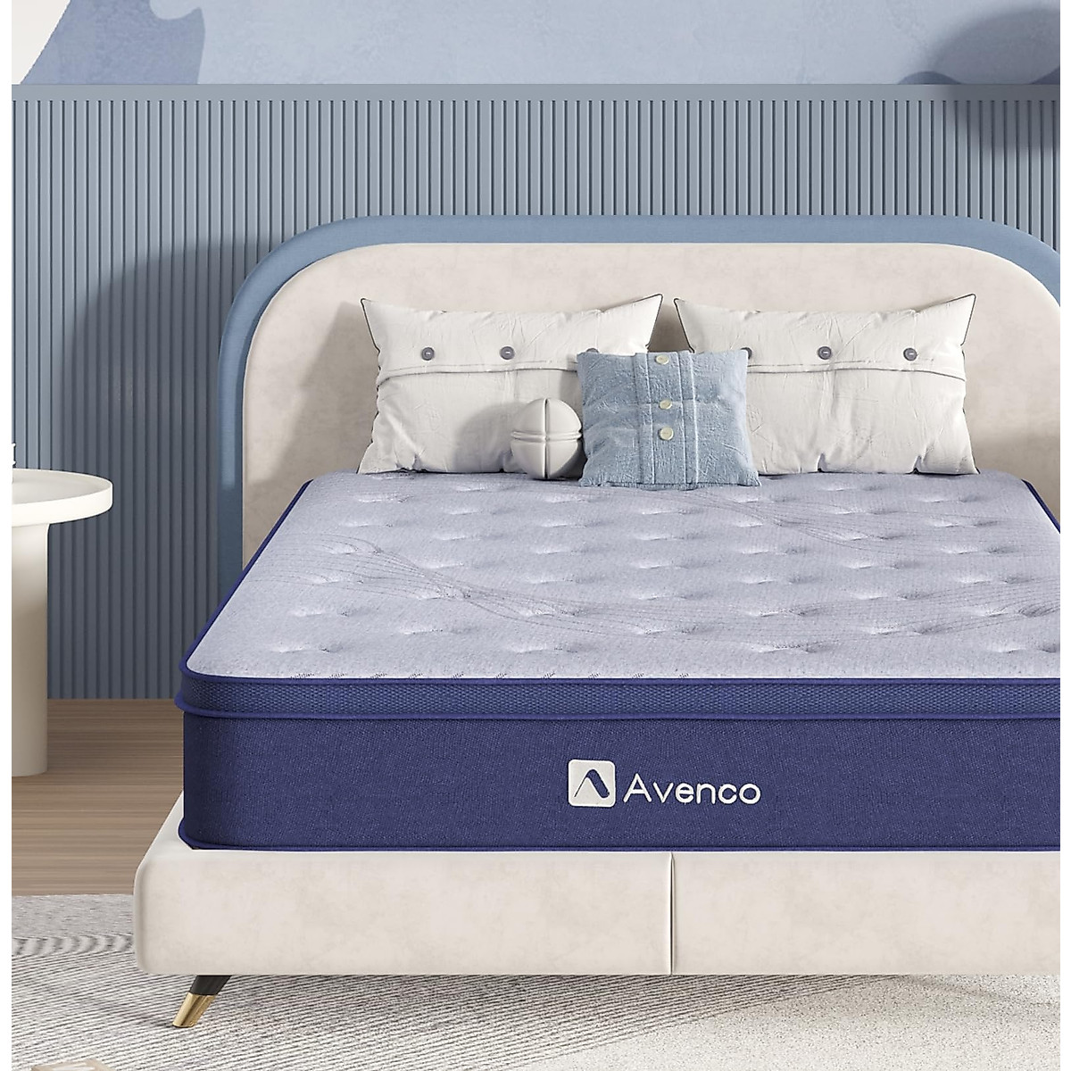 Avenco Twin XL Mattresses, Hybrid Mattress Twin XL, 10 Inch Twin XL Mattress Medium Firm for Pressure Relief and Sound Sleep, Wrapped Coils and CertiPUR-US Foam, Soft Breathable Fabric