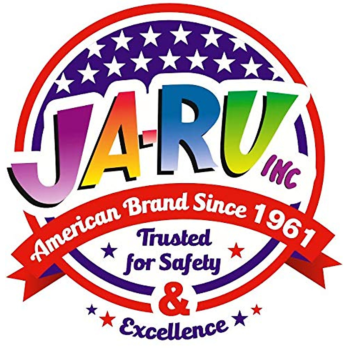 JA-RU Hot Rainbow Big Jax Retro Jaxs. 1 Large Hi Bounce Ball and 10 Large Colorful Rubber Jacks. Party Favors Game Toy for Kids and Adults Boys and Girls Toys. 731-1B