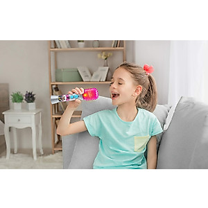 eKids LOL Surprise OMG Remix Toy Microphone for Kids with Built in Music and Flashing Lights, Musical Toy Designed for Fans of LOL Surprise Toys for Girls Pink Small