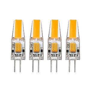 DA DANG JIA 4pcs G4 Light Bulbs 1.5W AC/DC 12V 10W-30W T3 Halogen Bulb Replacement Landscape Bulbs Warm White 2700K, Dimmable, JC G4 Bi Pin Bulb