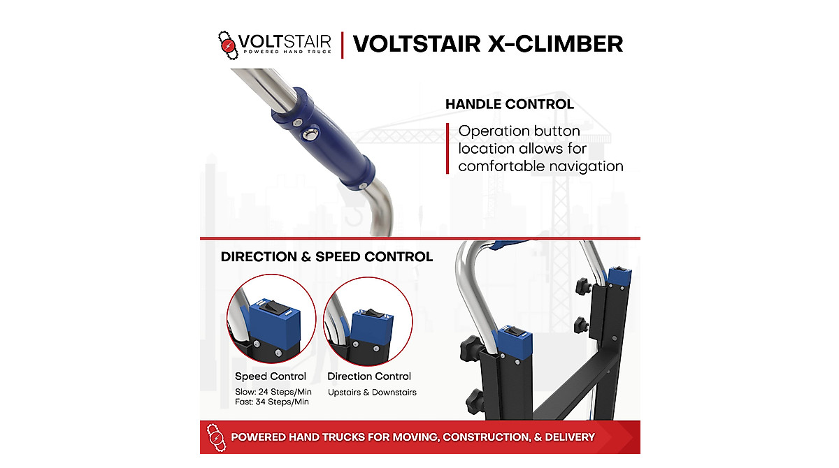 XClimber Electric Stair Climbing Dolly - 375 lbs Capacity