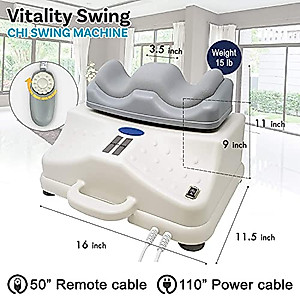 Daiwa Felicity Chi Swing Machine Original - Passive Aerobic Exerciser for Vitality Swing Shaking Exercise - Chi Machine Lymphatic Massager with Comfortable Padded Ankle Cradle for Full Body Relaxation