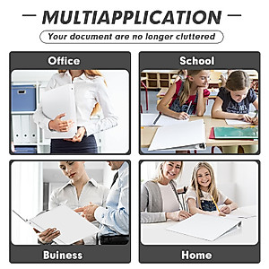 3 Ring Binder 1 Inch, PANDRI 6 Pack 1-Inch Binder Fits Letter Size 8.5'' x 11'' Paper, Versatile Binders for Office Home School, 2 Pockets, White