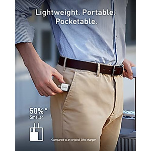 USB C Charger 20W, Anker 511 Charger , PIQ 3.0 Durable Compact Fast Charger, Anker Nano for iPhone 14/14 Plus/14 Pro/14 Pro Max/13, Galaxy, Pixel 4/3, iPad/ iPad mini (Cable Not Included)