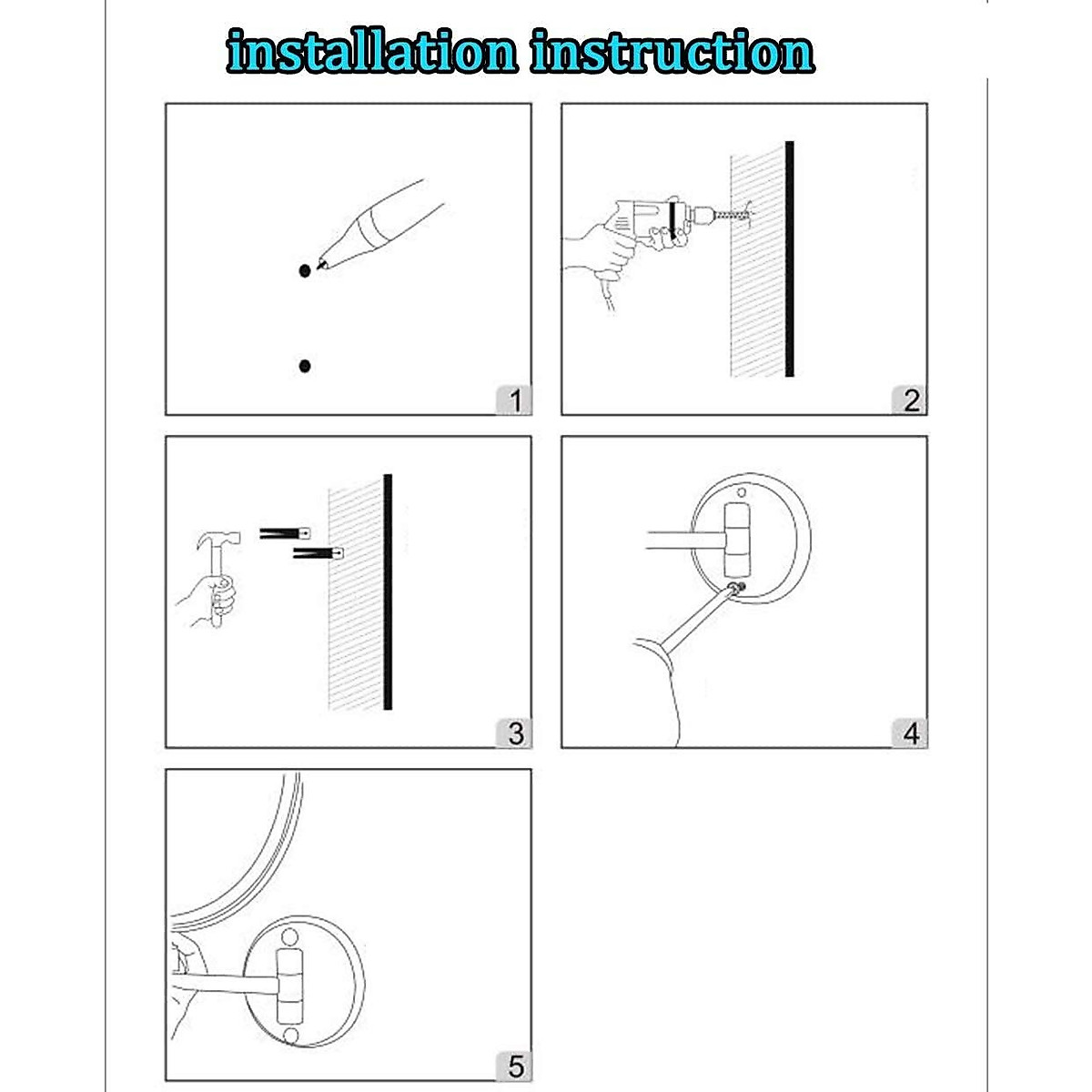 7X Magnifying Lighted Makeup Mirror Wall Mounted Swivel Mirror 6-inch Extending Folding Double Side Cosmetic Bathroom Shaving Mirror Matte Round Chrome Finished Powered by Batteries Vanity Mirror
