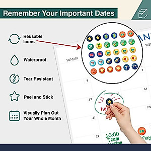 X Large Dry Erase Wall Calendar - 24"x 36" 4 Month Premium Giant Oversized Undated Erasable Deadline Task Calendar for 2023 - Jumbo Monthly Task Organizer Planner for Home, Business & Dorm Room
