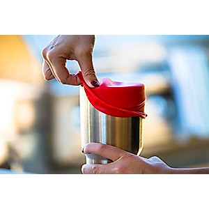 PRODUCTS THAT SIMPLIFY LIFE O-Sip!Silicone Straw Lids-XL(3pack),stretches to cover Tumblers,Large Cups&Mugs,Yeti Rambler,Mason Jars,Spill proof,Reusable, Durable,Replace Lid Accessory(Red,Navy,Gray)