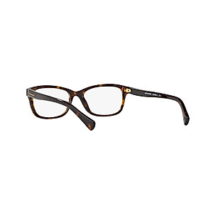 Coach HC6089 Prescription Eyewear Frames, Dark Tortoise/Demo Lens, 51 mm