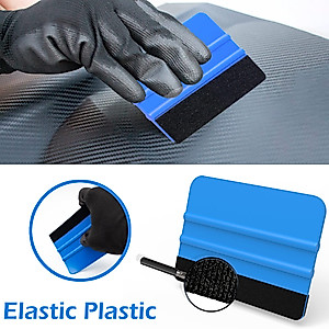 Spanno Vinyl Wrap Tool Kit Window Tint Vinyl Wrap Installation Kit, Include Felt Squeegee, Heat Gun, Utility Knife, Wrapping Bag, Water Blade, (10 Pcs Tinting Kit)