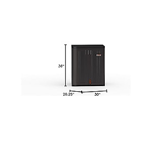 Suncast Commercial 9 Cubic Ft. Heavy-Duty Resin Cabinet with 2 Shelves, Dark Grey