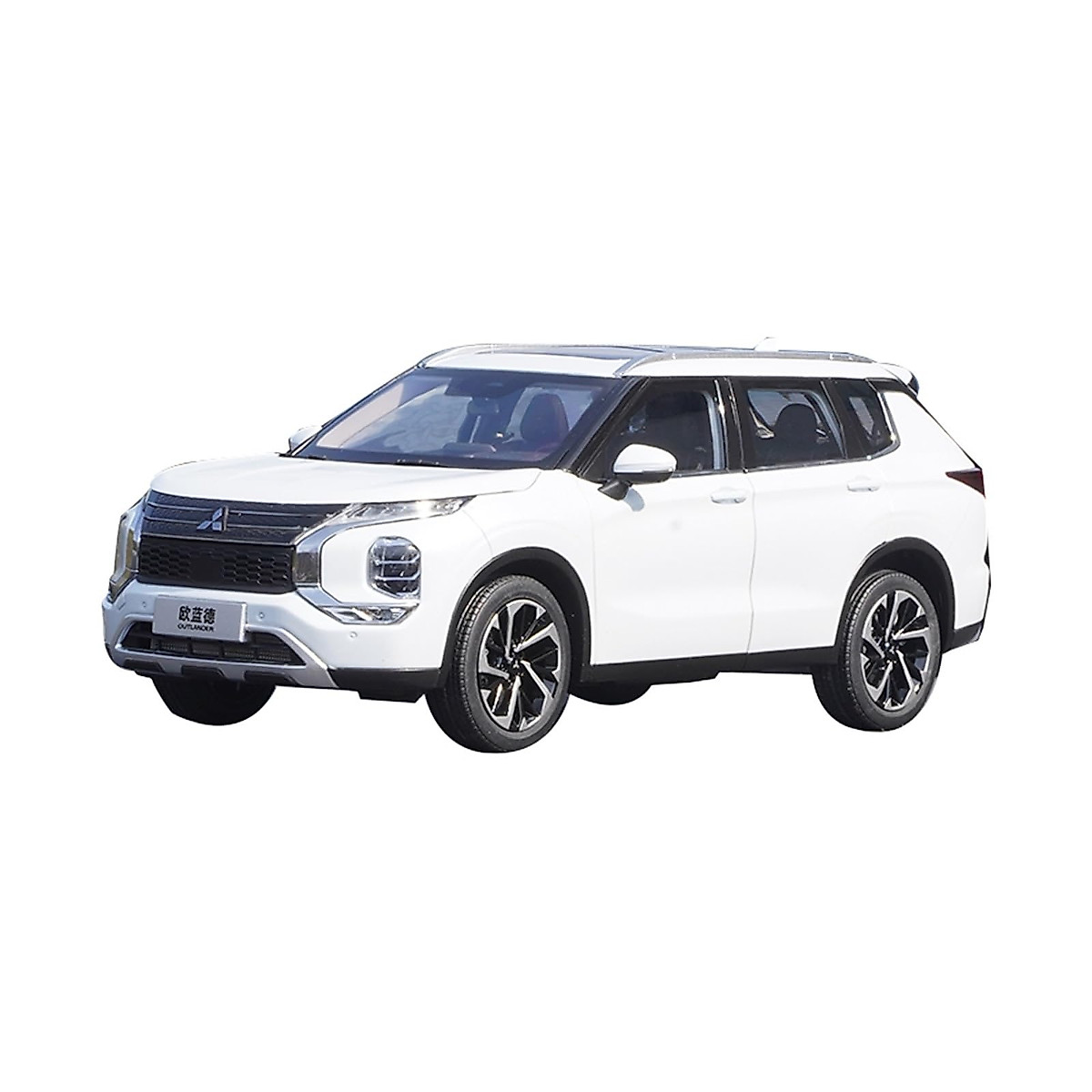 HAYCHE Alloy Resin Car Vehicle Model 1 18 Fit for Mitsubishi Outlander 2023 Vehicle Diecast Scale Alloy Car Model Static Display Adult Collection Festive Deluxe Gift (Color : White)