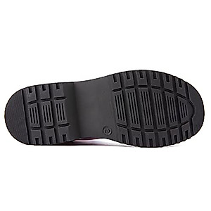 HIKLDK Girls Boots Glitter Combat Boot Winter Waterproof Side Zipper Lace-up Walking Shoes for Toddlers Little Kid szie