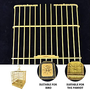 Baluue 1 Set Bird Cage Plastic Parrot Cockatiel Cage with Standing Pole Hanging Hook Pet