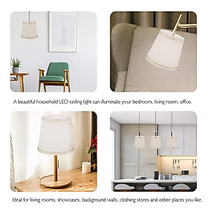 Mobestech Small Beige Table Lamp Shade, Drum Fabric Lampshade Modern Mini Barrel Light Lamp Shade Cover Chandelier Cloth Fixture Lamp Shade for Home Office
