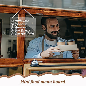 AHANDMAKER 2 Pcs Clear Acrylic Hanging Sign 8.66"x11" Wedding Chair Signs Reserved Seating Signs DIY Blank Names for Wedding Dinner Parties, Food Signs, Banquet Events