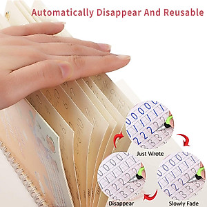 RYZ Magic Practice Copybook for Kids, Magic Calligraphy That Can Be Reused,Magical Handwriting Workbooks Practice Copybook for Preschoolers Kindergarten(4Book + Pen Set)