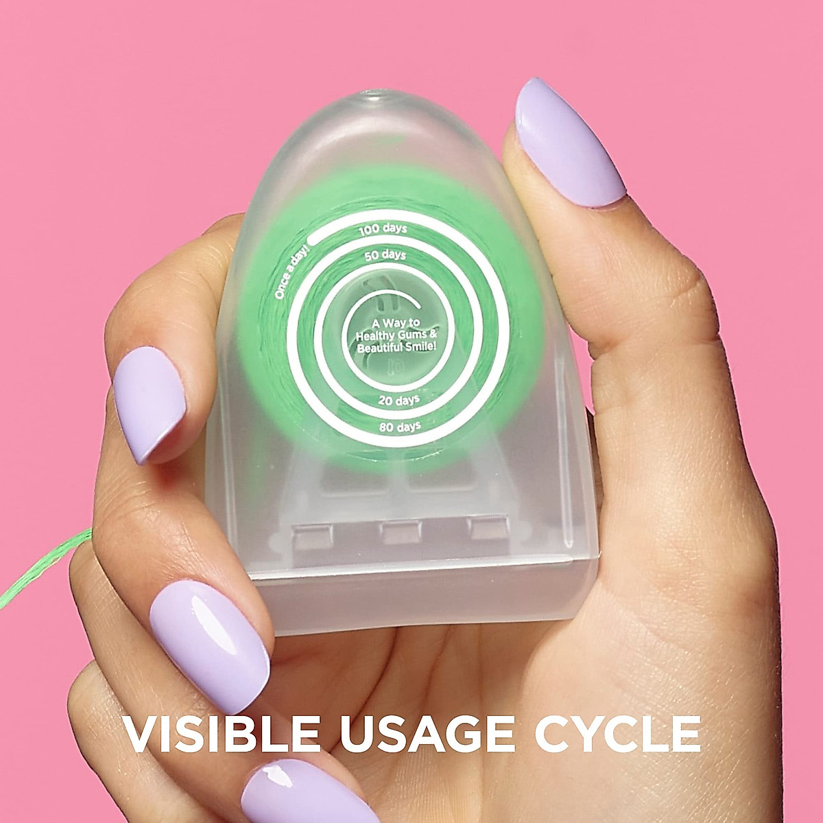 REACH POP Dental Floss, 3 Pack, Peppermint, Vegan Wax, Plaque Remover, PFAS-Free, Shred Resistant, Cruelty Free, Eco Friendly PCR Packaging Floss Holder, Dental Oral Care, for Adults & Kids, 54.6yd