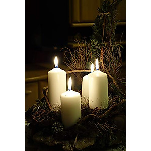 3 X 6 Pillar Candles Bulk Event Pack Round Unscented Premium Wax Pillar Candles for Wedding, Spa, Party, Birthday, Holiday, Bath and Home Decor - Set of 12 (3X6, Ivory)