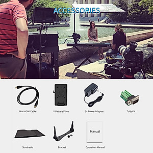 FEELWORLD P173-9HSD 17.3" Broadcast Director Production LCD Monitor with 3G SDI HDMI YPbPr Input Output Aluminum Design 1920×1080