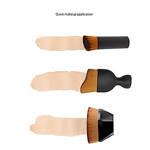 Foundation Makeup Brush, 3Pcs Flat Head Makeup Brush, Concealer Brush, Contour Sideburn Adjustment Pen