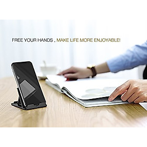 MoKo Phone/Tablet Stand, Foldable Tablet Holder Compatible with iPhone 13 Pro Max/13 Pro/13, iPhone 12/12 pro Max/11/Xs Max, iPad Pro 11, iPad Air 4/Mini 6 2021, iPad 9th 10.2", Black