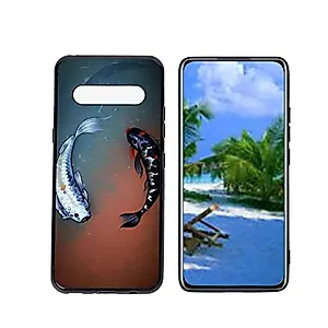 HEOLCULWO Compatible with LG V60 ThinQ 5G Phone Case, Lucky-Koi-Fish-3 Case Silicone Protective for Teen Girl Boy Case for LG V60 ThinQ 5G
