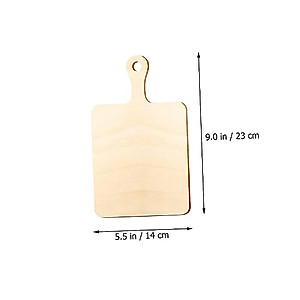 TEHAUX 6pcs Home Accessories Decor Miniture Decoration Wood Decor Kindergarten Mini Cutting Board Unfinished Board Household Craft Wood Bulk Wood Chips Small Chopping Board Wood