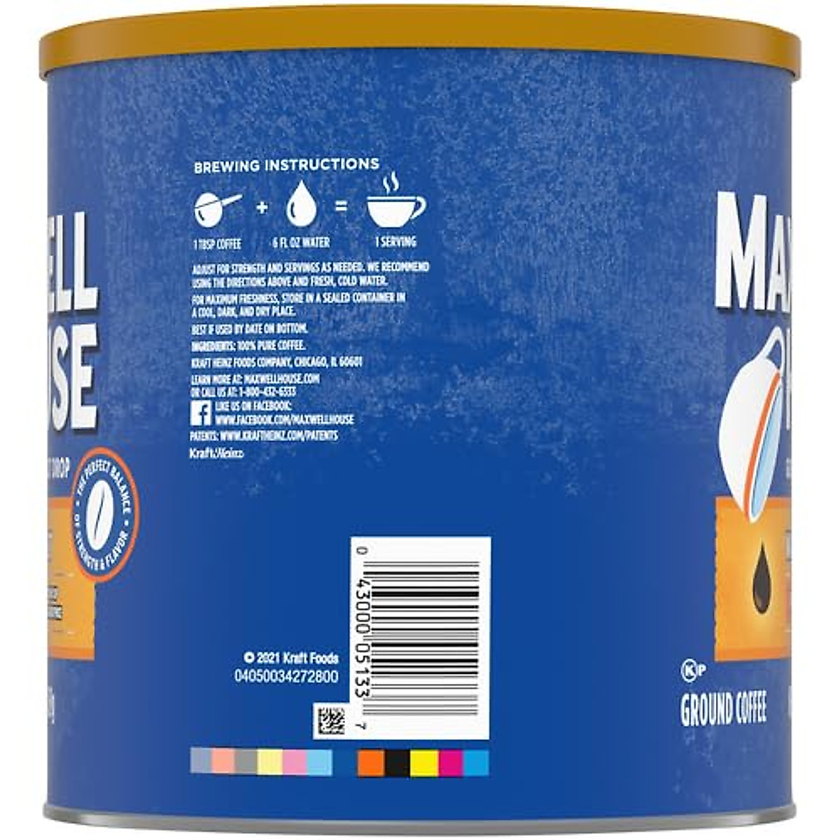 Maxwell House Wake Up Roast Medium Roast Ground Coffee (30.65 oz Canister)