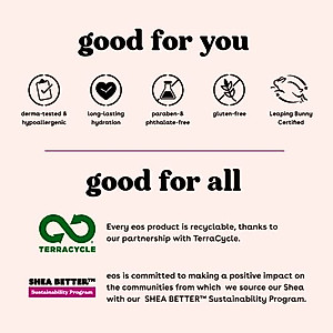 eos Shea Better Hand Cream - Eucalyptus Natural Shea Butter Hand Lotion and Skin Care 24 Hour Hydration with Shea Butter & Oil 2.5 oz