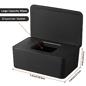 6 Pieces Wipes Dispenser Baby Wipe Holder Wipes Box Tissue Storage Box Wet Wipes Dispenser Wipes Container for Office Home