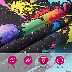 ASPMIZ Artist Painting Apron for Adults, Colorful Art Cooking Aprons, Waterproof Kitchen Bib Apron with Pockets, Adjustable Kitchen Aprons for Men Women Chef Gardening Baking, 27.6" x 31.5", Black