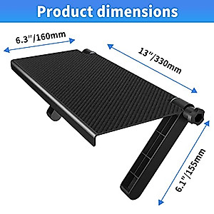 13-Inch Wide Platform Adjustable TV Top Shelf, Screen Top Shelf Mount, Monitor Top of TV Shelf Mounting Bracket for Streaming Devices, Cable Box, Router and Home Decor TV Top Storage Bracket- Black