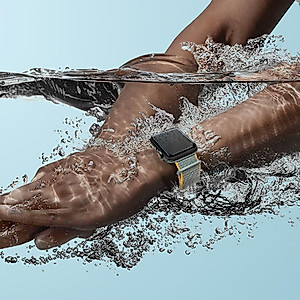 4 Pack Nylon Sport Band Compatible with Apple Watch Band 38mm 40mm 41mm Women Men, Adjustable Stretchy Solo Loop Strap for iWatch Series Ultra/SE/9/8/7/6/5/4/3/2/1, Black/White/Plum/Sunshine