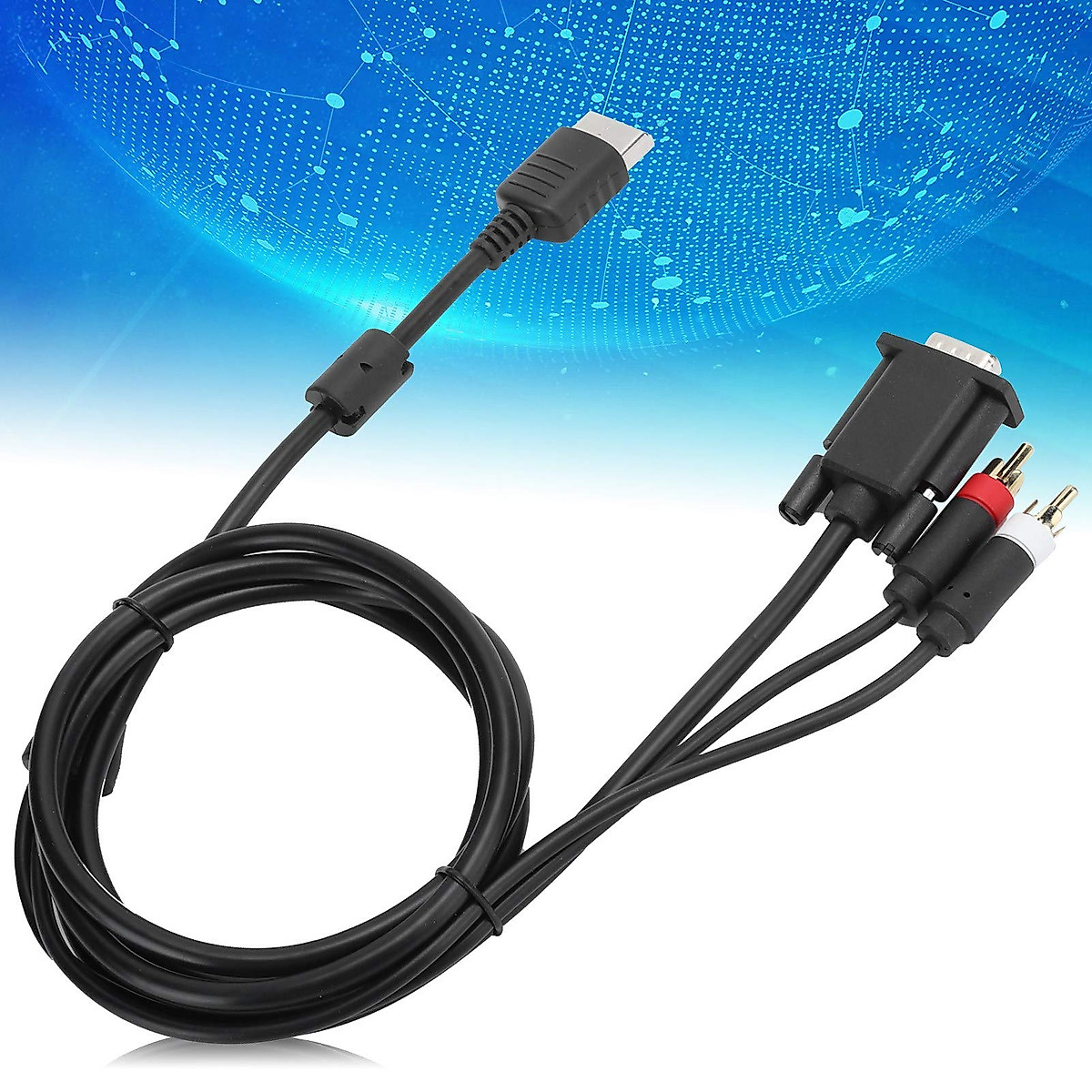VGA High Definition Cable, Flexible Wear‑Resistant Audio Conversion Cable, VGA Cable with Audio Converter, for DC